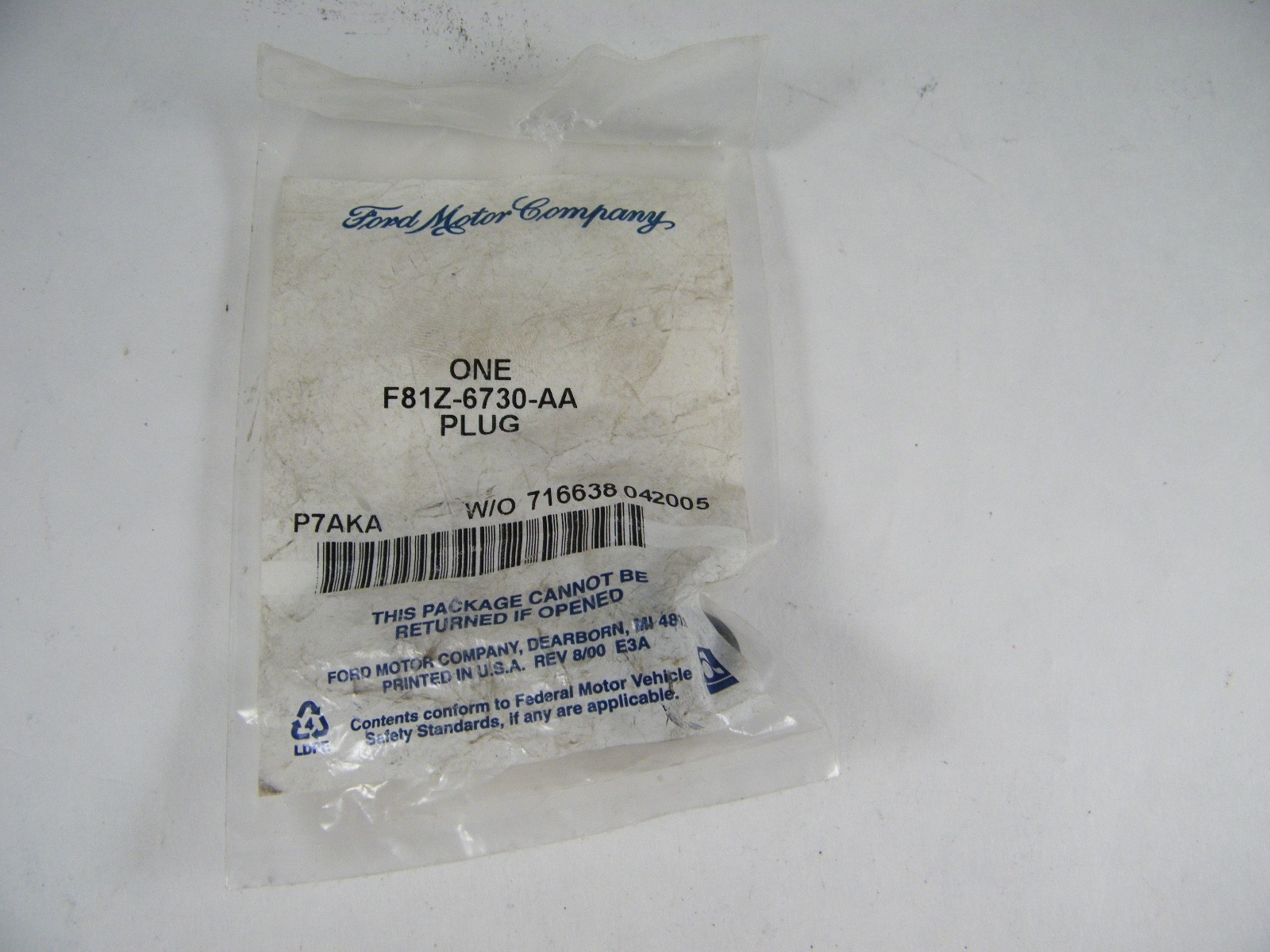 NEW ~ OEM FORD ~ AUTOMATIC TRANSMISSION DRAIN PLUG ~ PART NUMBER F81Z ...