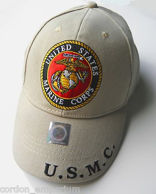 USMC US MARINE CORPS MARINES DESERT EMBROIDERED BASEBALL CAP HAT ...