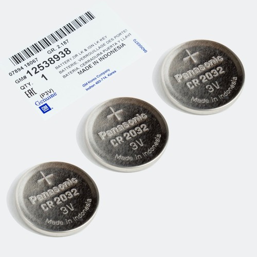 (3PC) AC Delco GM OEM CR2032 Keyless Entry Key Fob Battery 12538938 / ...