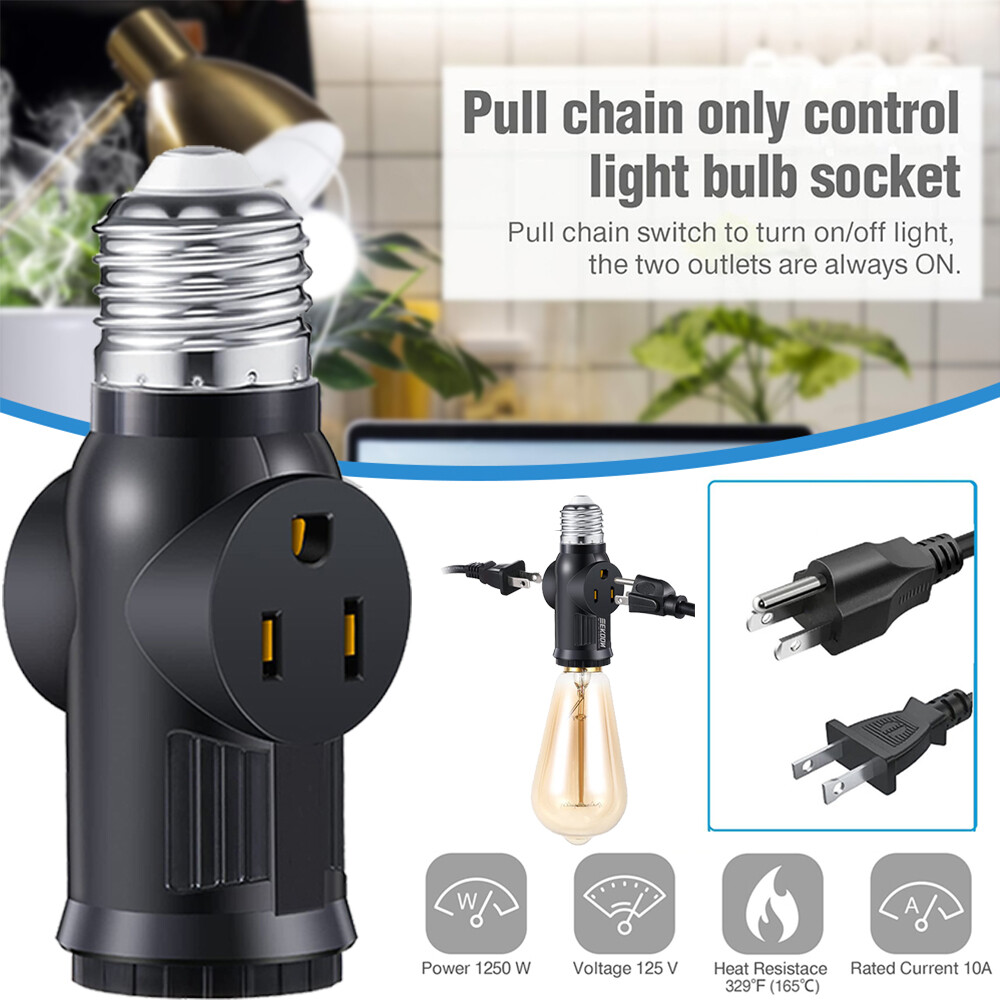 Light Socket Adapter With Outlet