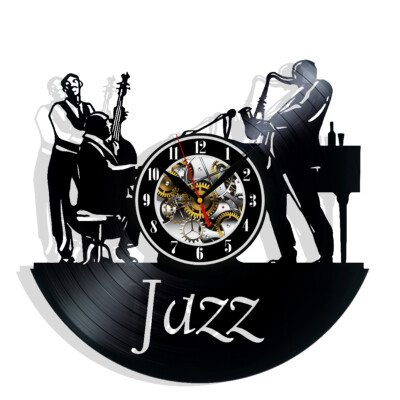 Jazz Music Vinyl Wall Clock Decor Gift Christmas Birthday Holiday Home ...