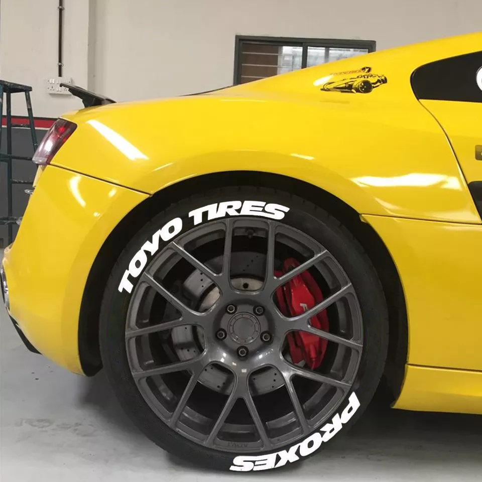 TOYO TIRES PROXES Tire Lettering Sticker 1.06'' 14''-22'' With Red ...