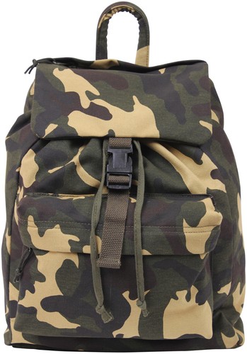 Rothco Canvas Day Pack Camo Backpack Army Knapsack Rucksack Work School ...