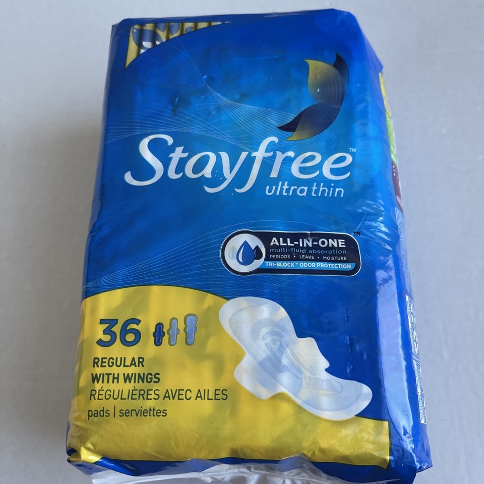 Stayfree Ultra Thin Regular with Wings 36 Pads Multi-fluid Absorption ...
