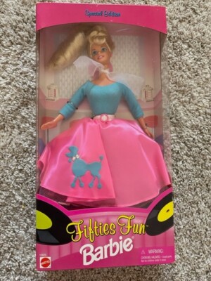 1996 Fifties Fun Barbie Doll Special Edition Mattel 15820 In Box Blonde ...