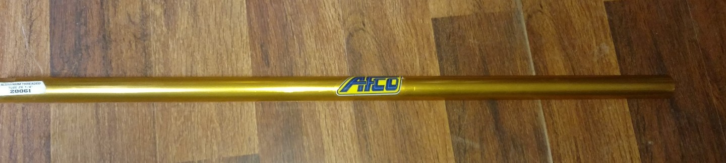 Afco 20061 Aluminum Threaded Tube 26 1/4" Length , 3/4" Thread , 1" O.D ...