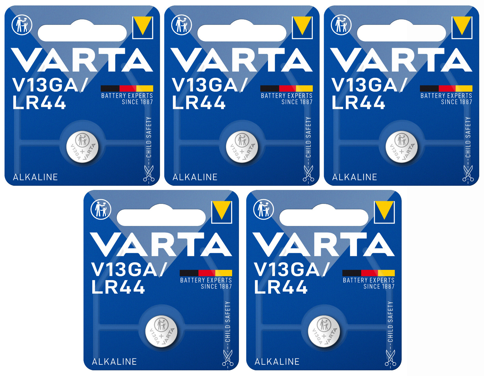 5 VARTA LR44 V13GA Button Cell Tablet Battery 4276 AG13 L1154 A76 NEW ...
