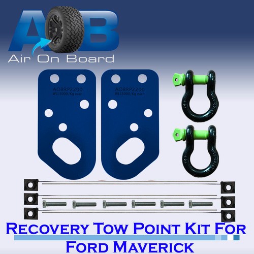 Tow Recovery Points Kit Blue for FORD Maverick heavy duty PAIR with 2 ...