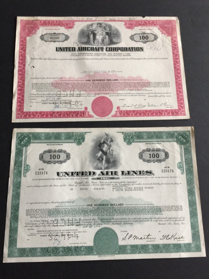 US STAMPS Nice Lot of (6) Different Stock Certificates Issues & Not ...