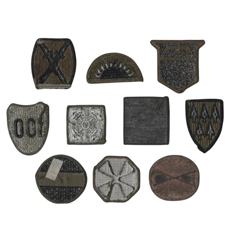 US Army Military Patch Lot Insignia Olive Green & Black Infantry Junk ...