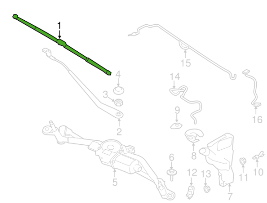 Jaguar F-Pace X761 Front Windscreen Left Wiper Blade LHD T4A13719 NEW ...