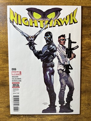 NIGHTHAWK 6 BILL SIENKIEWICZ COVER DAVID WALKER STORY MARVEL COMICS ...