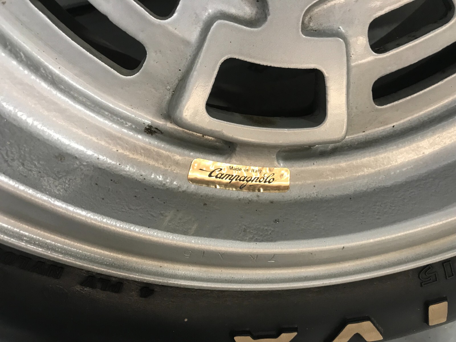 1973 DeTomaso Pantera ORIGINAL CAMPAGNOLO FRONT WHEELS & Good/Year ...