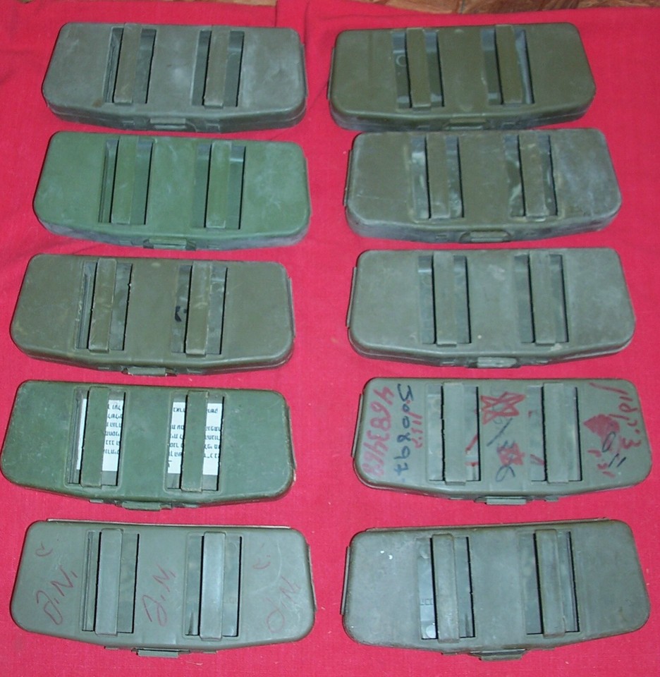10 IDF Israeli Army Single 30 Round Magazine Case Pouch Holder Plastic ...