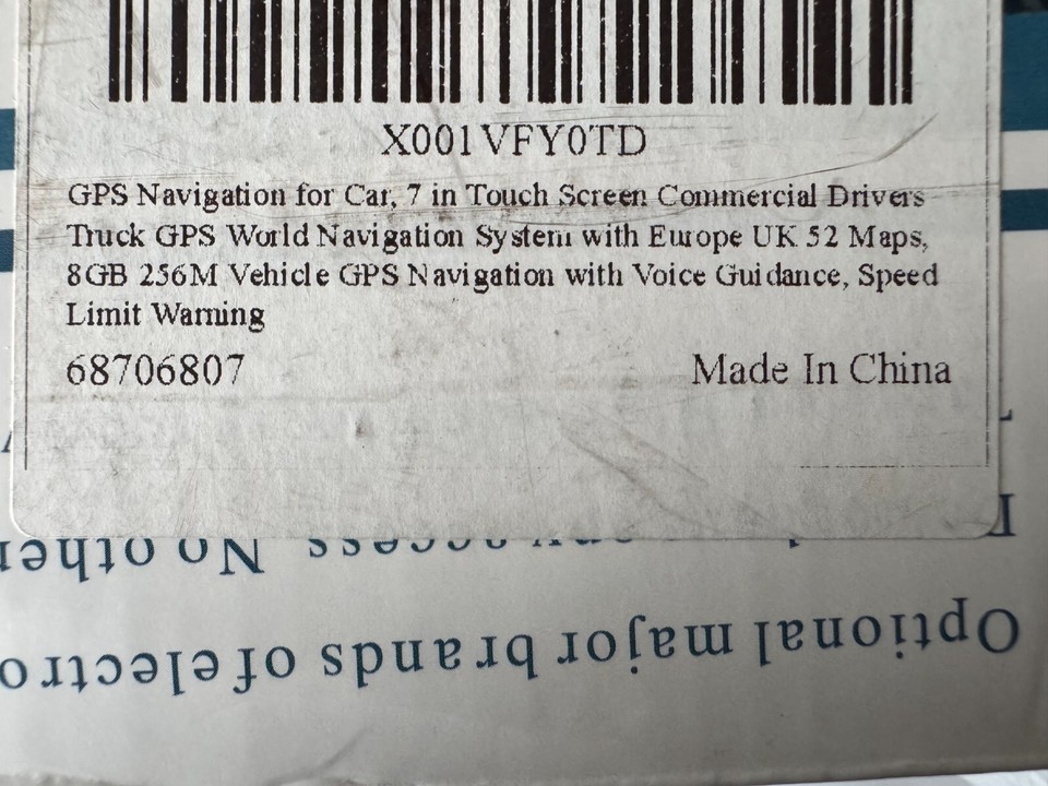 7" GPS Sat Navs for Car Truck HGV Navigation UK&EU Map Free Lifetime ...