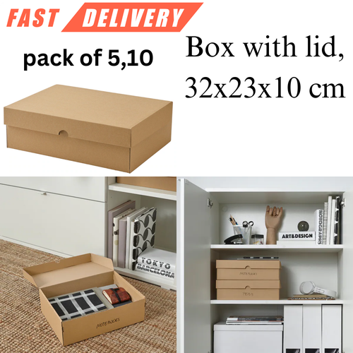 Cardboard Boxes with Lidded Small Parcel A4 Stackable Storage Box Ikea ...