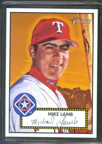 2001 Topps Heritage #29 MIKE LAMB Texas RANGERS Black Back | eBay