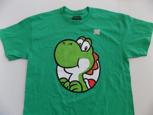 Super Mario Yoshi T-Shirt Adult Large Green 100% Cotton Nintendo NOS w ...