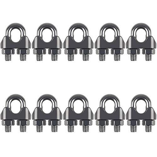 1/4 Inch Wire Rope Clamps Stainless Steel Rope Cable Clip Clamp ...