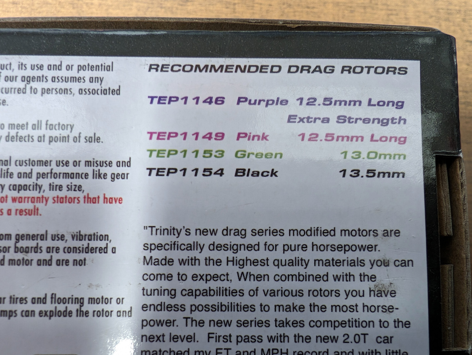 Trinity Dm40 Drag Master 4.0t Holeshot Brushless Motor for sale online ...