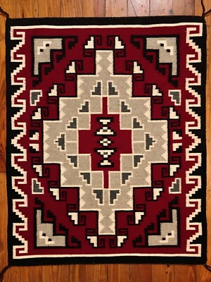 STUNNING NAVAJO GANADO RUG, CLASSIC GANADO RED & DESIGNS, MINT ...