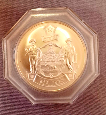 Maine State Coin 33 Grams Sterling Silver Vtg Rare Collectible Round | eBay