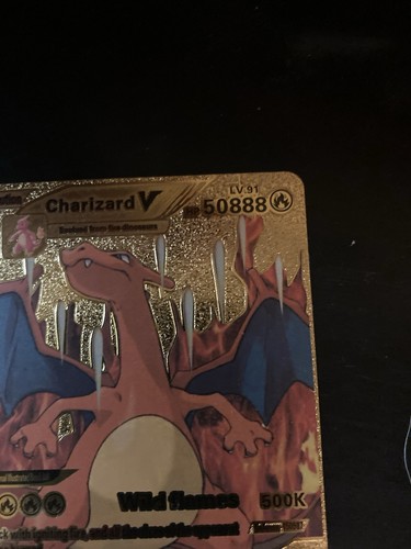 Pokemon V Evolution Charizard V HP 50888 LV 91 Gold Foil Fan Art Card ...