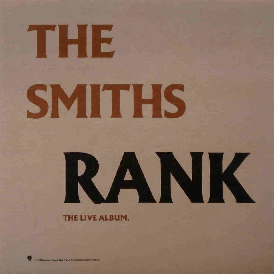 THE SMITHS "Rank" New Original 1988 US Promo Only 12" Cardstock Poster ...