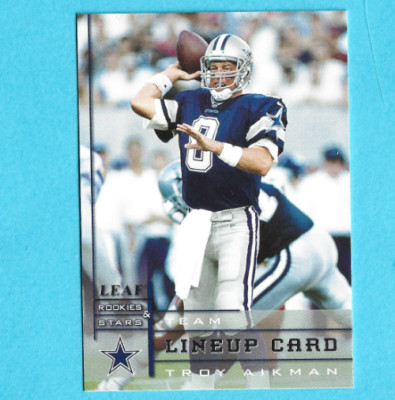 1998 Leaf Rookies and Stars Team Lineup #273 Troy Aikman - Dallas ...