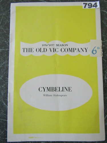 The OLD VIC THEATRE, London, "CYMBELINE" Dudley Jones, Barbara Jefford ...