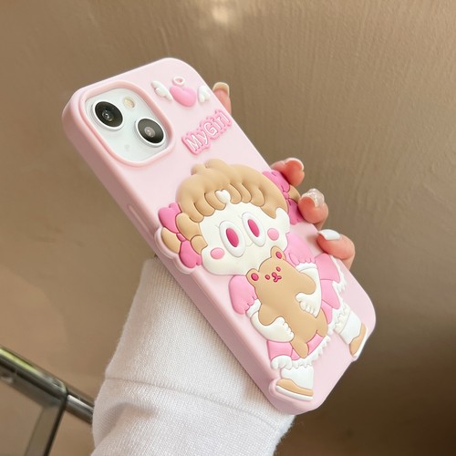 My Girl&Cute Bear Rubber Cell Phone Case Cover for iPhone 11 12 13 14 ...
