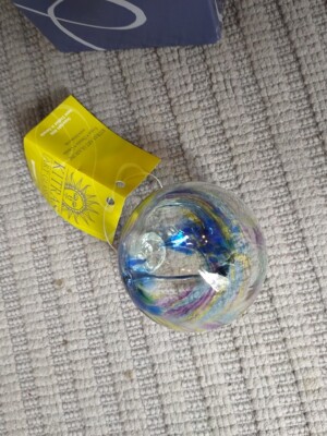 Kitras Art Glass 3” SEPTEMBER ORB Birthday Wish ORNAMENT BALL Handblown ...