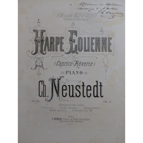 Neustedt Charles Harp Spinner Dedication Piano 19th | eBay