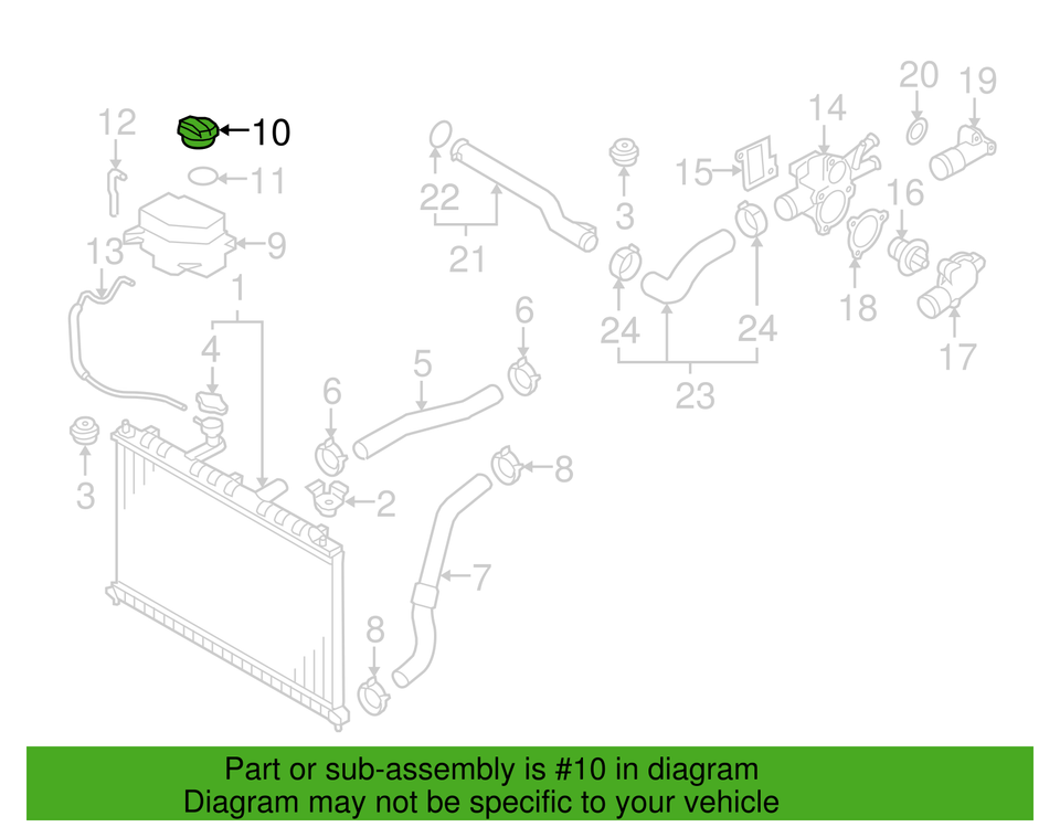 Genuine Cap Radiator Reservoir for 06-19 Hyundai Kia Various Models ...