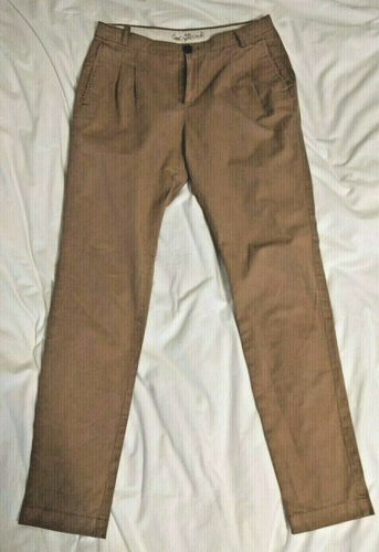 MNG Basic Style 100% Cotton Lt Brown Front Pleat Pants Size 4 | eBay