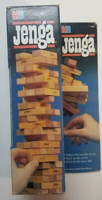 Original Vintage 1986 Jenga MB Game Wood Blocks Complete | eBay