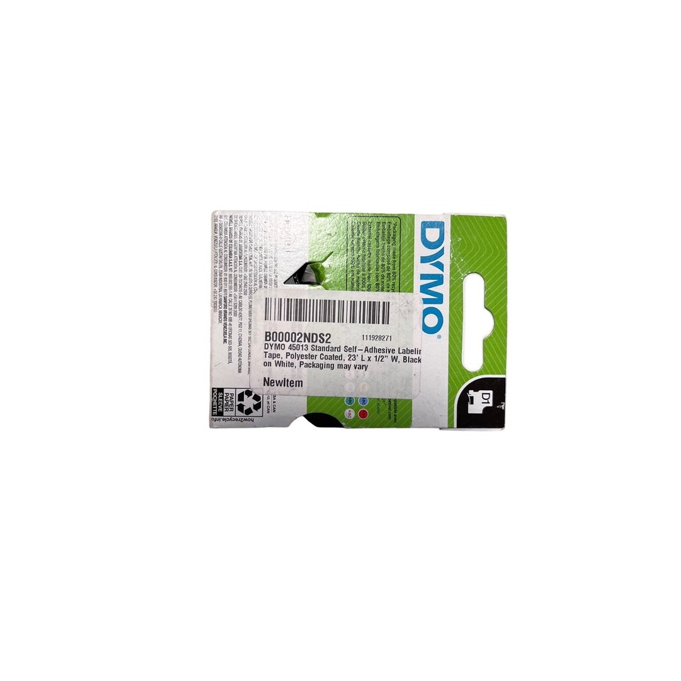 3X DYMO Standard Labeling Tape Black on White 1/2 in x 23 ft Label ...