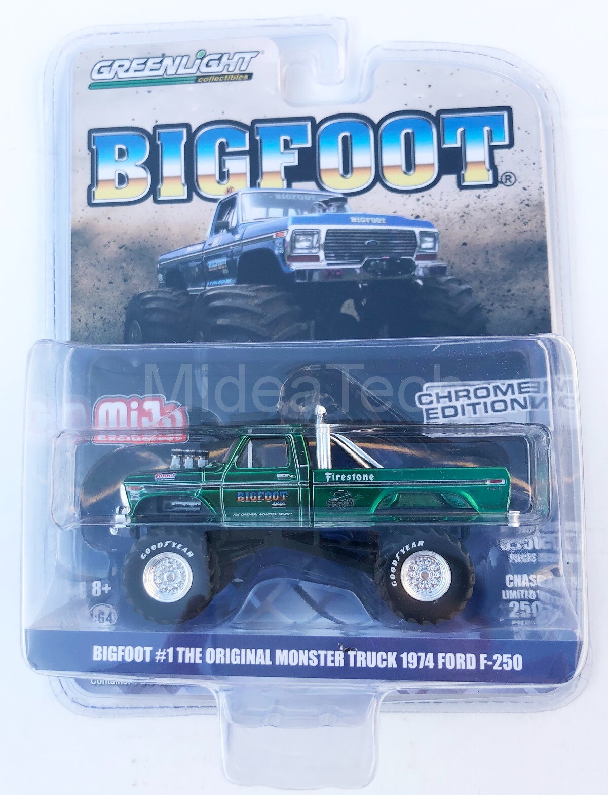 Chase! Greenlight 1:64 Bigfoot #1 The Original Monster Truck 1974 Ford ...