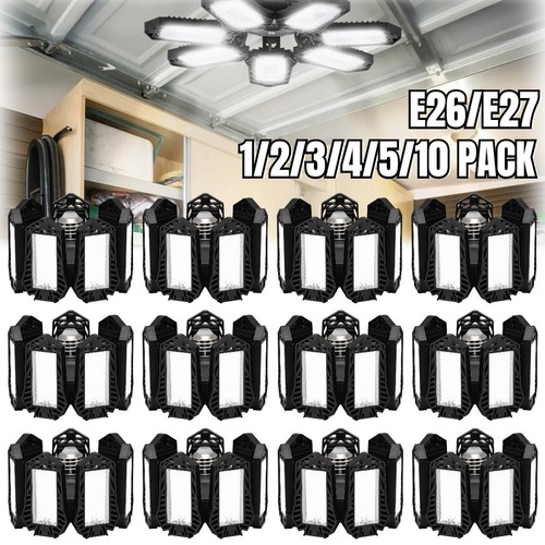 12000000LM LED Garage Light Bright Work Shop Ceiling Light Deformable ...