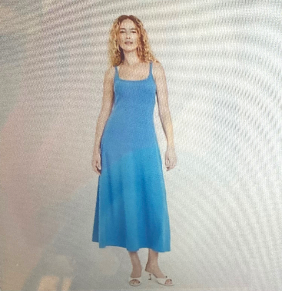 OLD NAVY RIBBED BLUE MAXI DRESS SZ L~NWT~ | eBay
