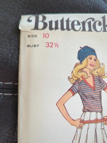 Misses VNeck Top Side Pleated Skirt Size 10 Butterick 5832 Sewing ...