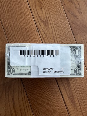 $1 BEP BRICK OF 1000 $1 ONE DOLLAR BILLS -10 UNCIRCULATED STRAPS ...