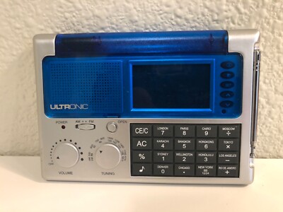 Ultronic WS-9 World Traveler Portable Flip Up Alarm Clock Radio ...