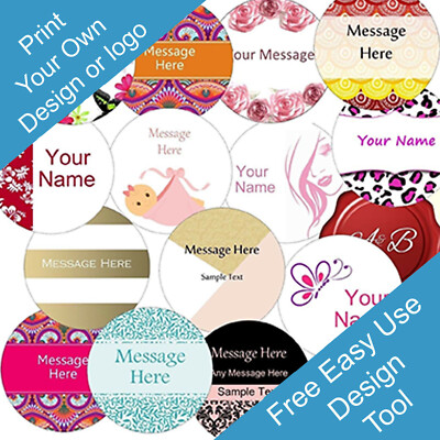 30mm Round Custom Logo Stickers, Personalised Business/Company Name ...