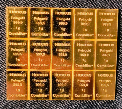 15 Gram Gold Bar - 999.9 Fine Bullion - Pure 24ct Gold Bar - Snap ...