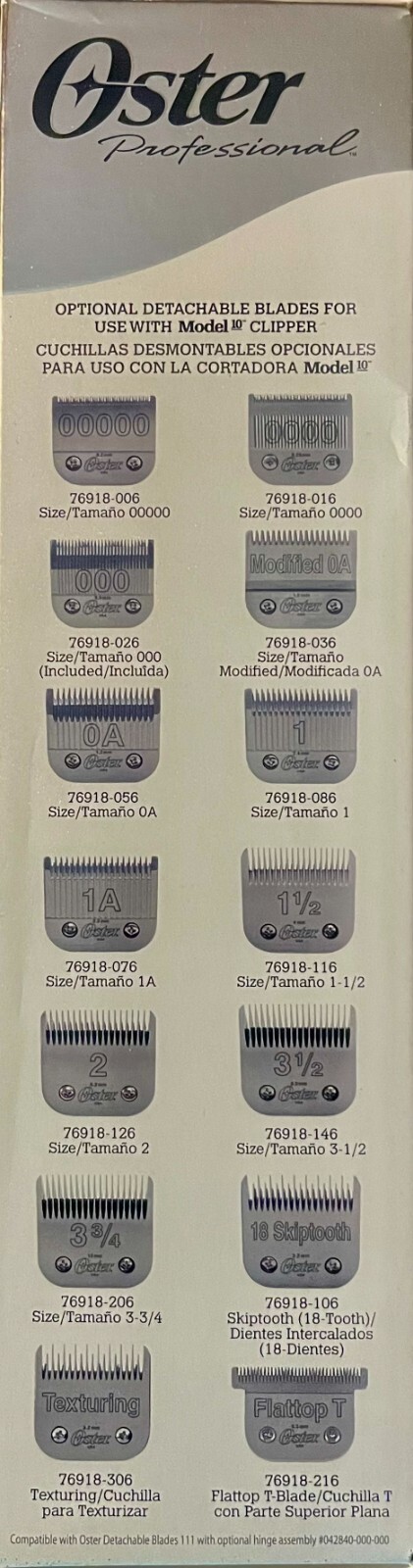 Oster Model 10 Heavy Duty Barber Clipper 1- #000 Blade Made In USA ...