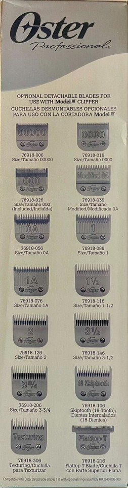 Oster Model 10 Heavy Duty Barber Clipper 1- #000 Blade Made In USA ...