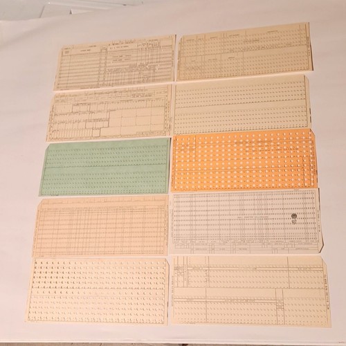 Vintage Computer Punch Cards 10 Different | eBay
