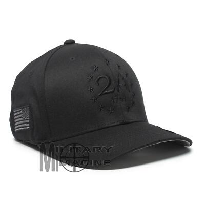 2nd Amendment 1791 2A 13 Stars AR-15 Flexfit Embroidered Black on Black ...