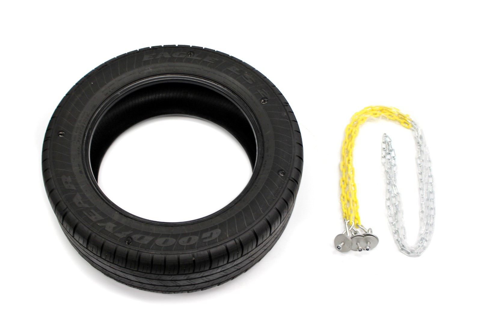 Rubber Tire Swing for Backyard Outdoor Playsets - 3 Rubber Coated Swing ...